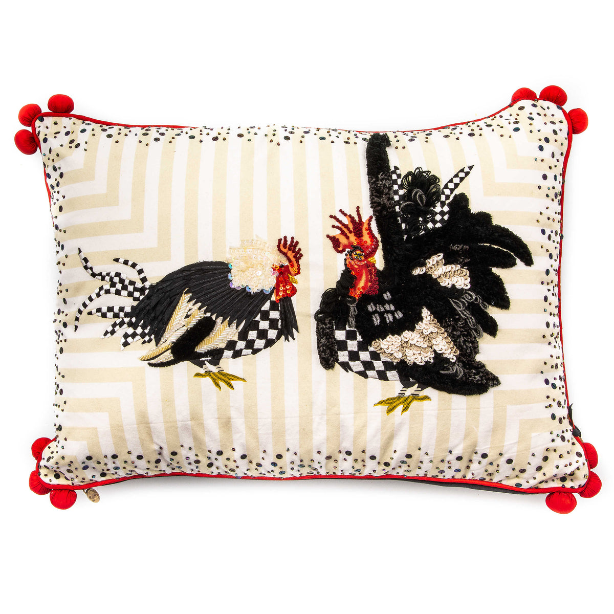 Mackenzie Childs Chicken & Rooster Lumbar Pillow 75753-026 – Biggs Ltd