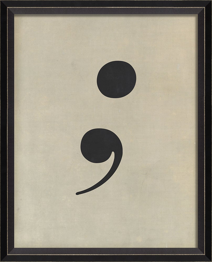 Spicher & Company BC Letter Semi Colon black on white sm 10768 – Biggs Ltd