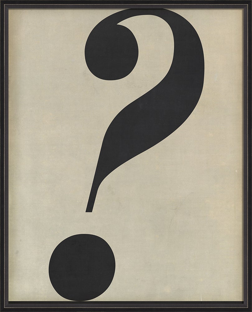 Spicher & Company BC Letter Question Mark black on white 10806 – Biggs Ltd