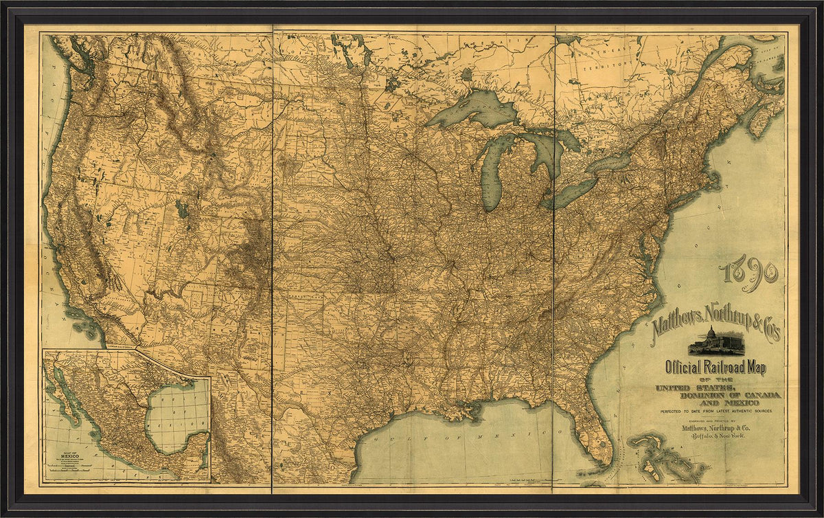 Spicher & Company BCBL United States Official Railroad MAP 1890 30067 ...