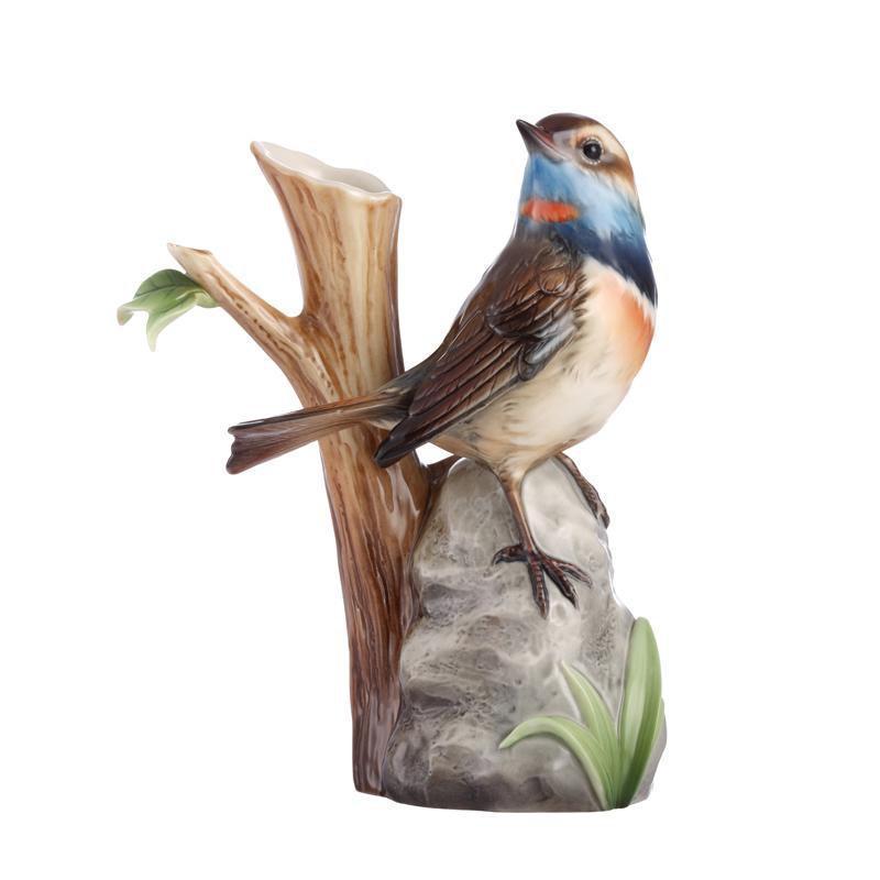 Franz Collection A True Braver Blue Throat Bird Vase Small FZ02885 ...