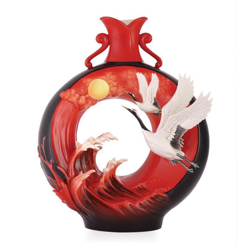 Franz Collection Cranes Vase FZ03409 – Biggs Ltd