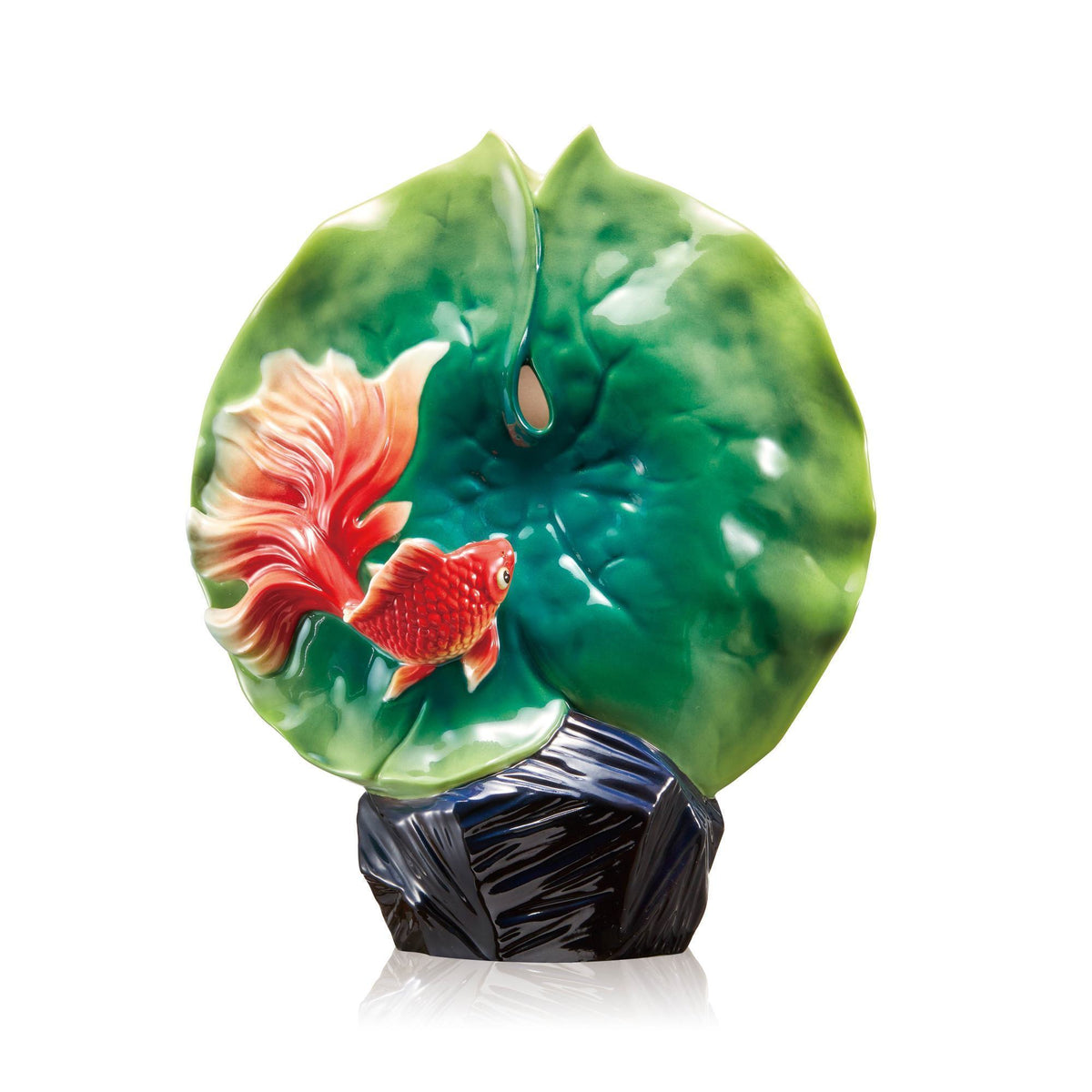 Franz Collection Goldfish & Lotus Leaf Vase FZ03647 – Biggs Ltd
