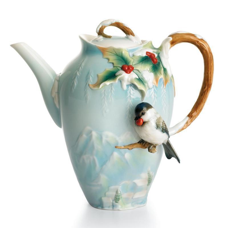 Franz Collection Winter Wonderland Chickadee Teapot FZ01495 – Biggs Ltd
